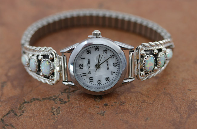 Navajo Created Opal Ladies Watch - NativeIndianMade.com